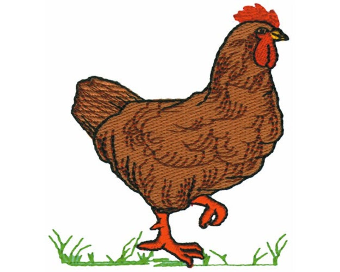 Hen Machine Embroidery Design - Etsy