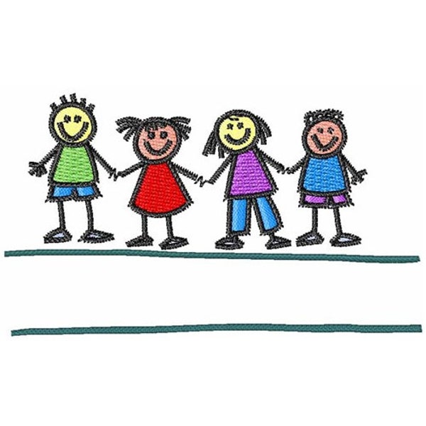 Stick Figure Embroidery Design - Etsy