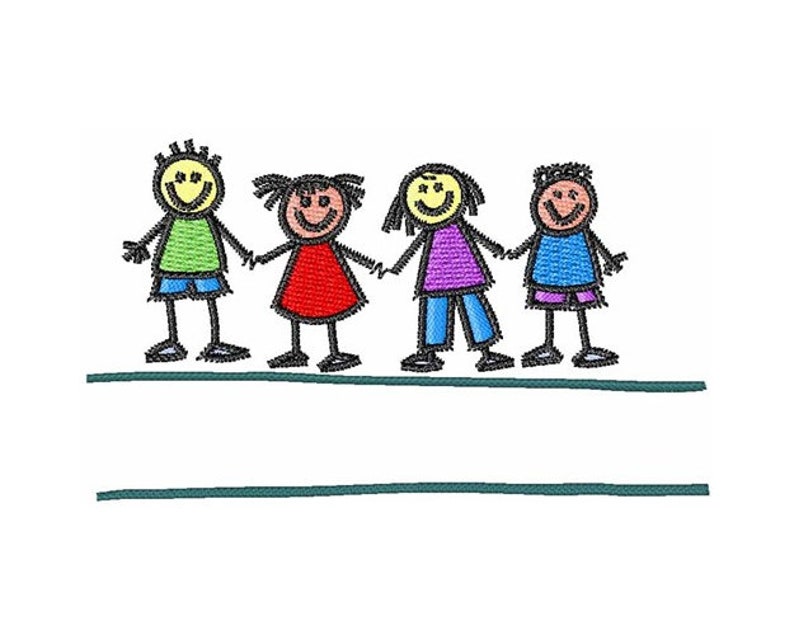 Schoolchildren - Machine Embroidery Design - Etsy
