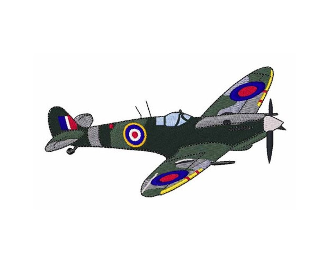 Spitfire Military Plane - Machine Embroidery Design - Etsy