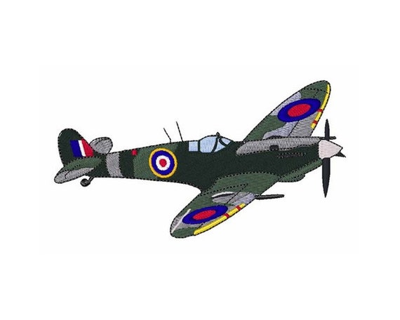 Spitfire Military Plane Machine Embroidery Design - Etsy