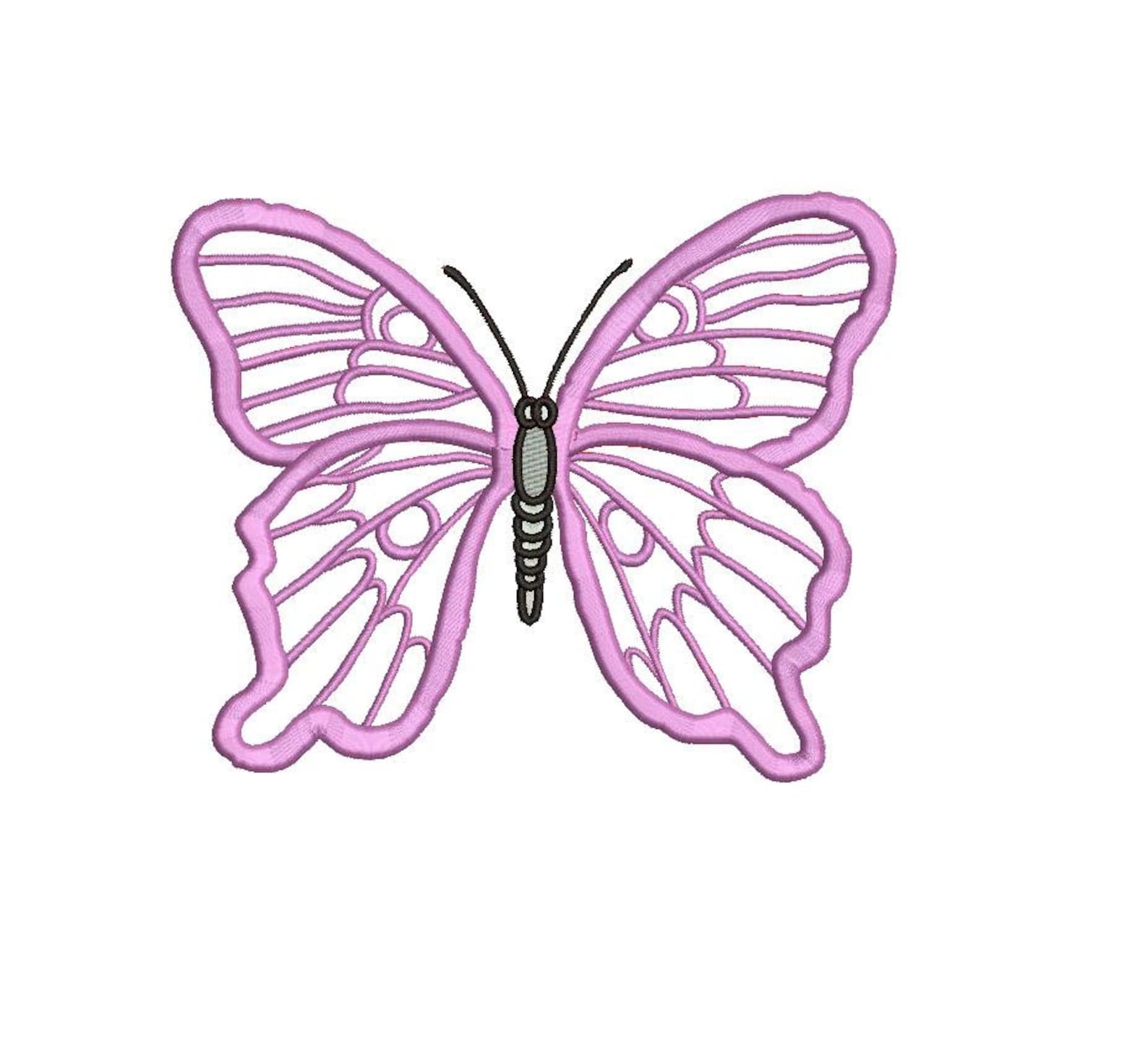 Large Butterfly Applique - Machine Embroidery Design - Etsy