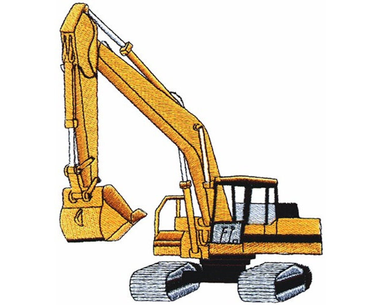 Excavator - Machine Embroidery Design - Etsy