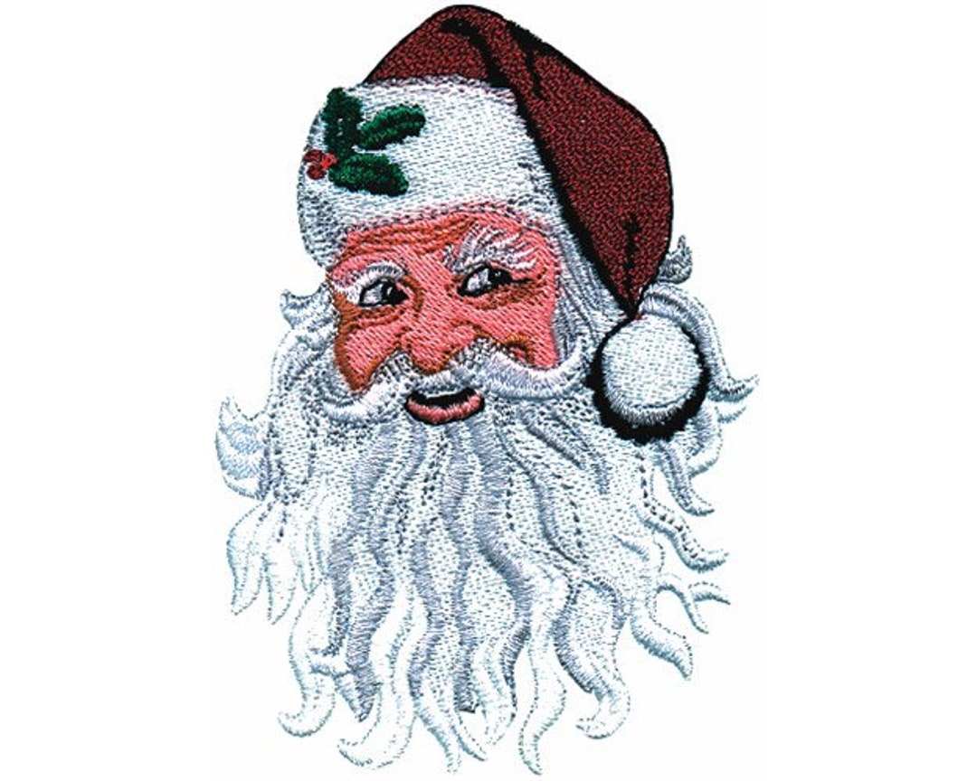 Santa Face Machine Embroidery Design - Etsy