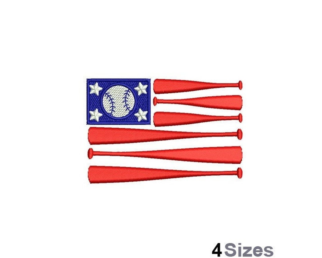Baseball Flag - Machine Embroidery Design - Etsy