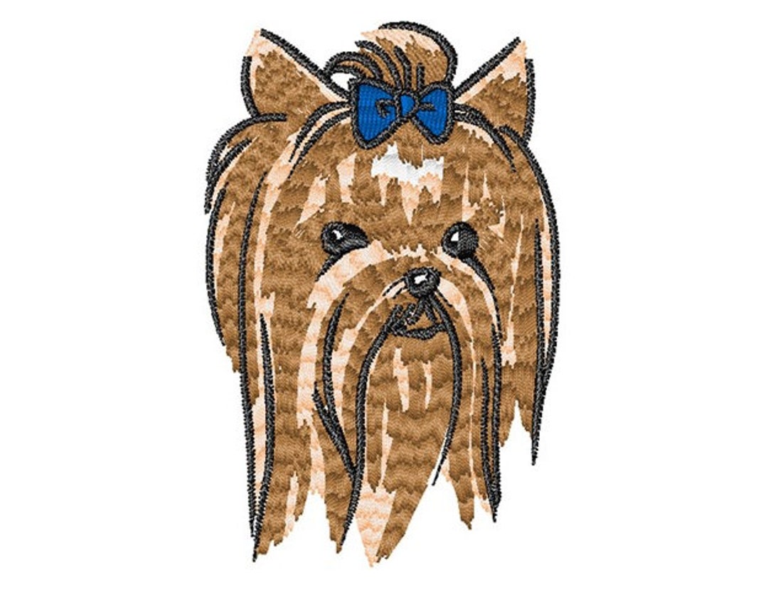 Yorkshire Terrier Machine Embroidery Design - Etsy