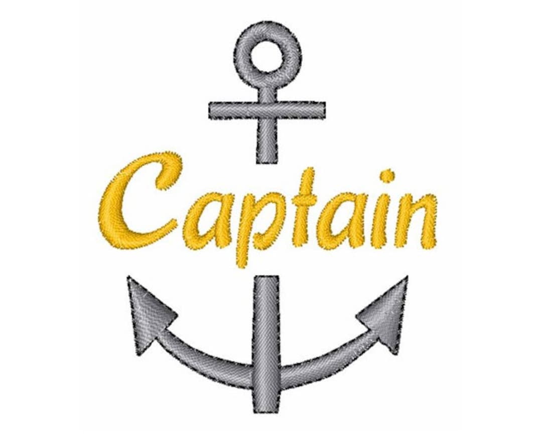 Captain Anchor - Machine Embroidery Design - Etsy