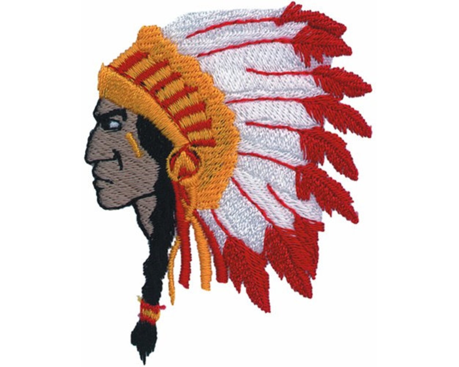 Indian Chief Machine Embroidery Design - Etsy