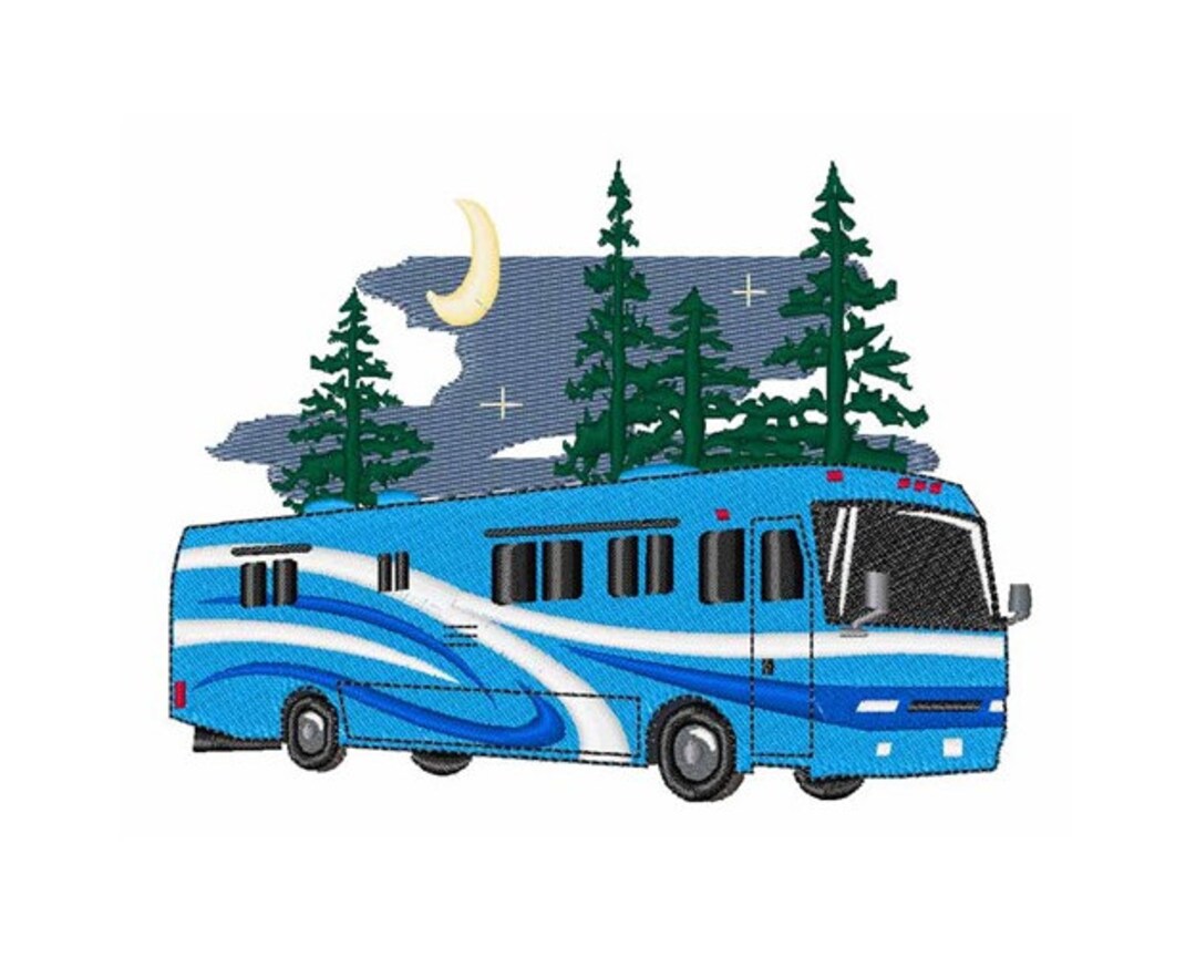Rv Motor Home Camping - Machine Embroidery Design - Etsy