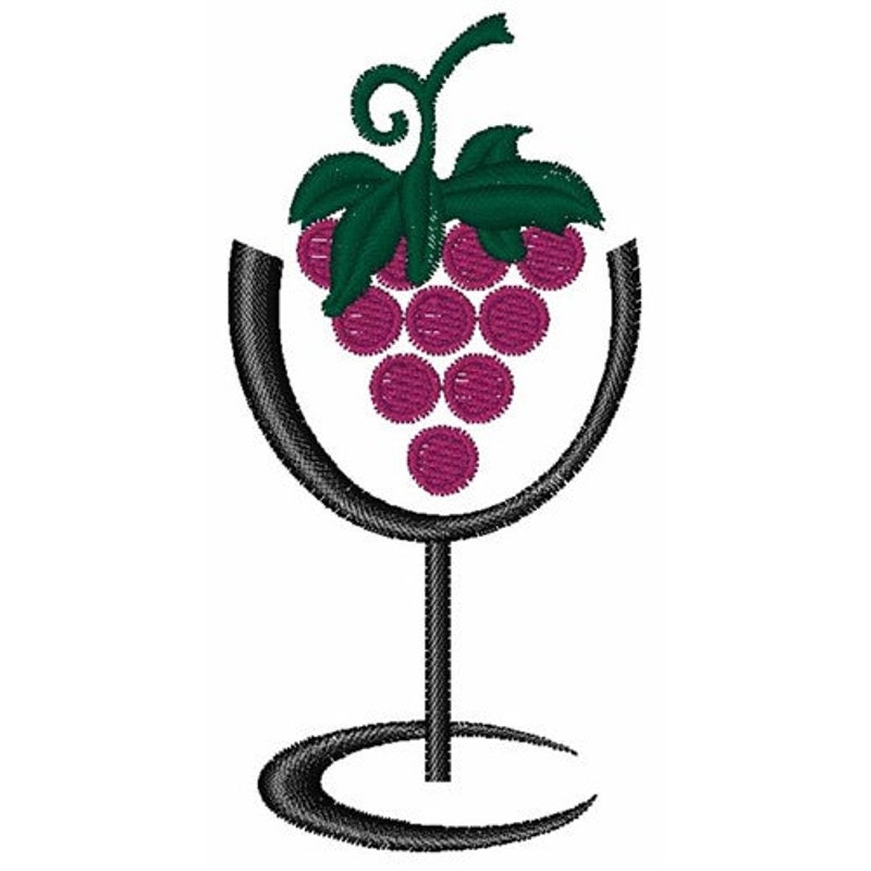 Rose Wine Embroidery Design - Etsy