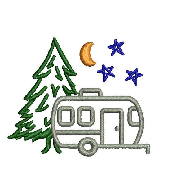 Mini Camper Embroidery Design - Etsy