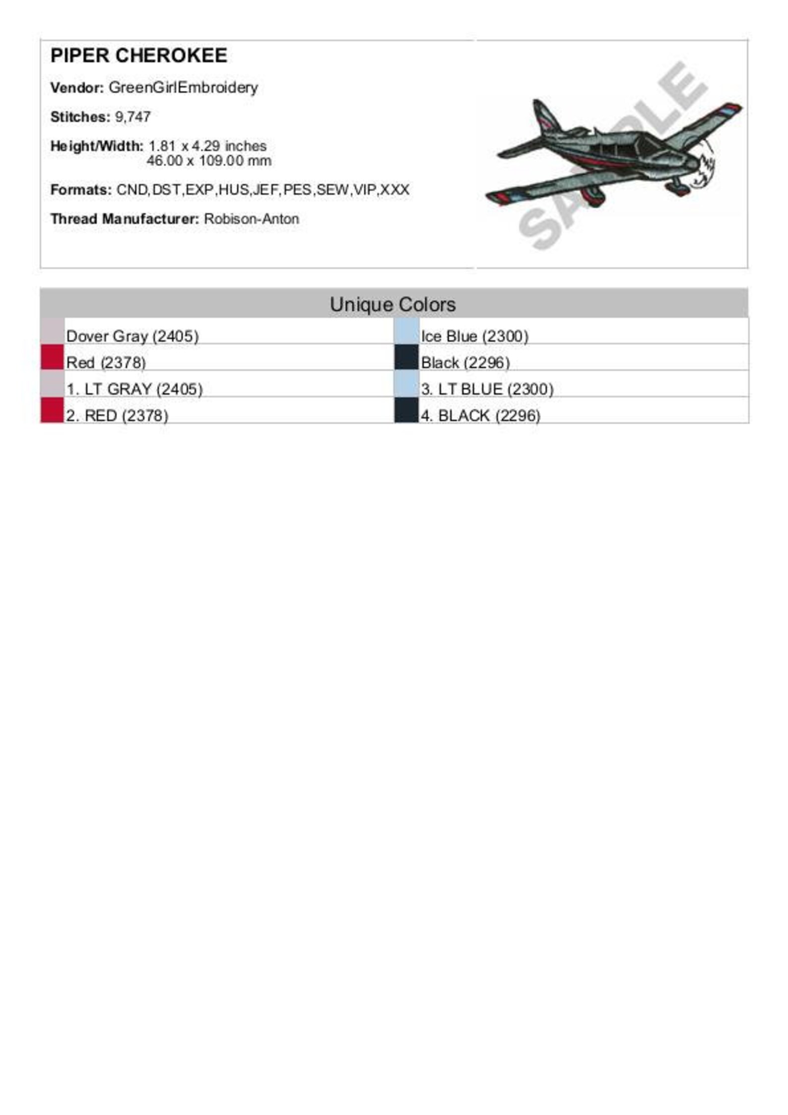 Piper Cherokee Machine Embroidery Design - Etsy