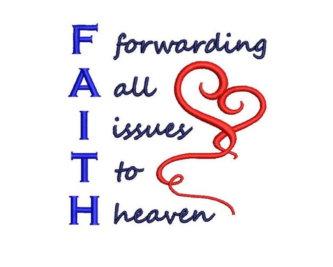 Faith - Machine Embroidery Design - Etsy