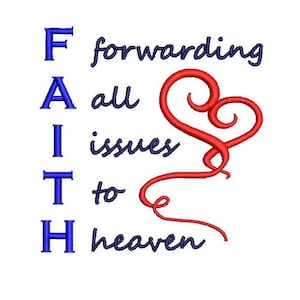 Faith - Machine Embroidery Design - Etsy
