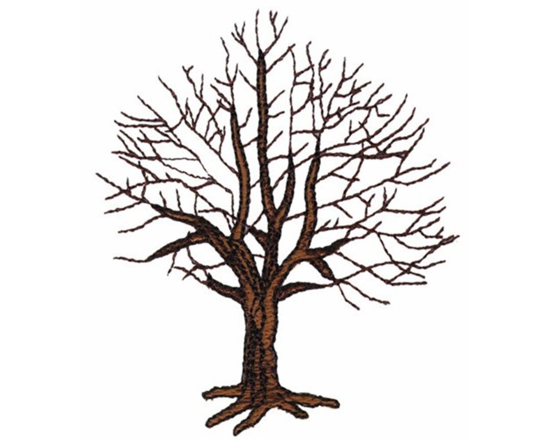 Winter Tree Machine Embroidery Design - Etsy