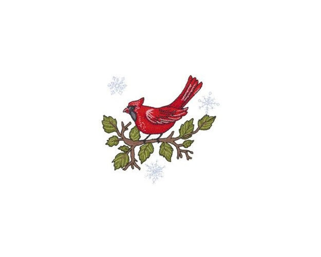 Christmas Cardinal - Machine Embroidery Design - Etsy
