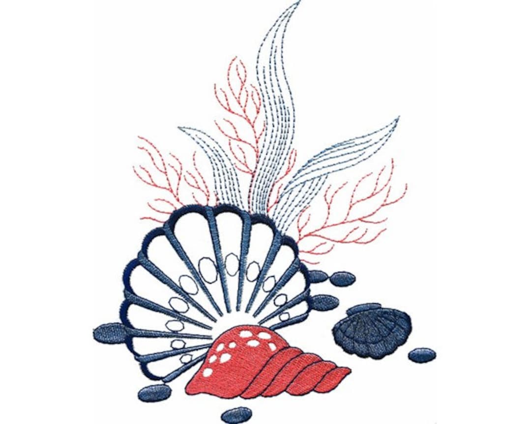 Seashells - Machine Embroidery Design - Etsy