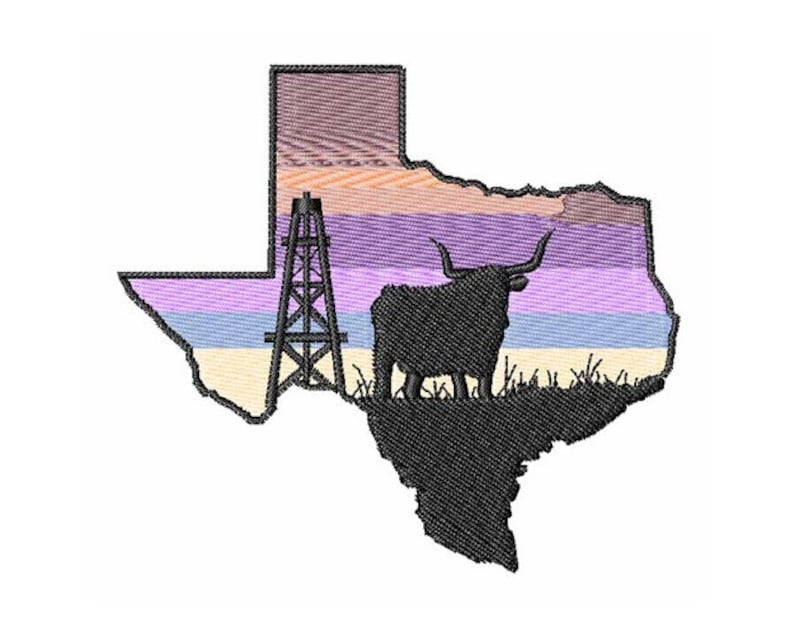 Texas State - Machine Embroidery Design - Etsy
