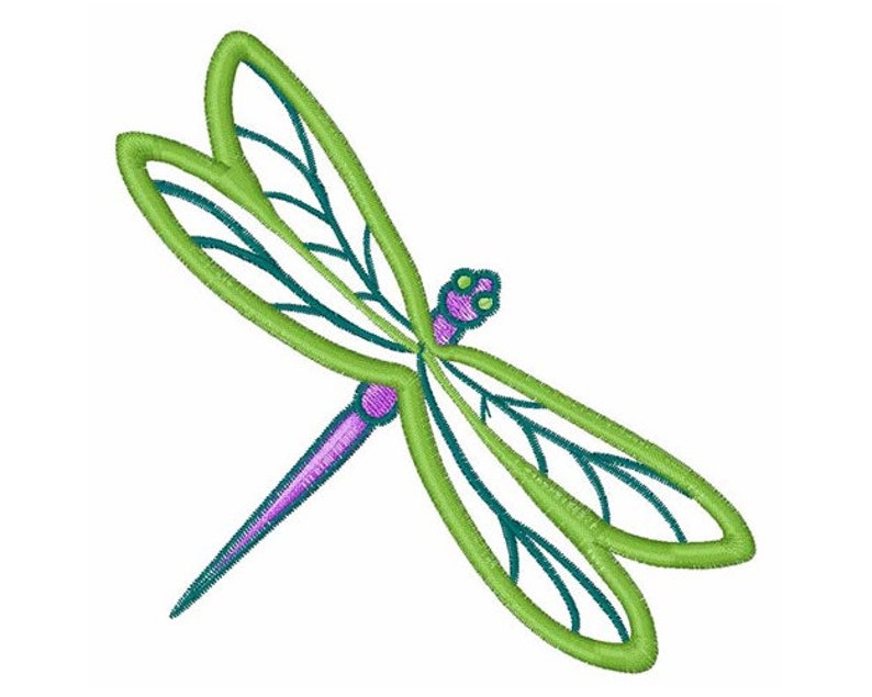 Dragonfly Applique Machine Embroidery Design - Etsy