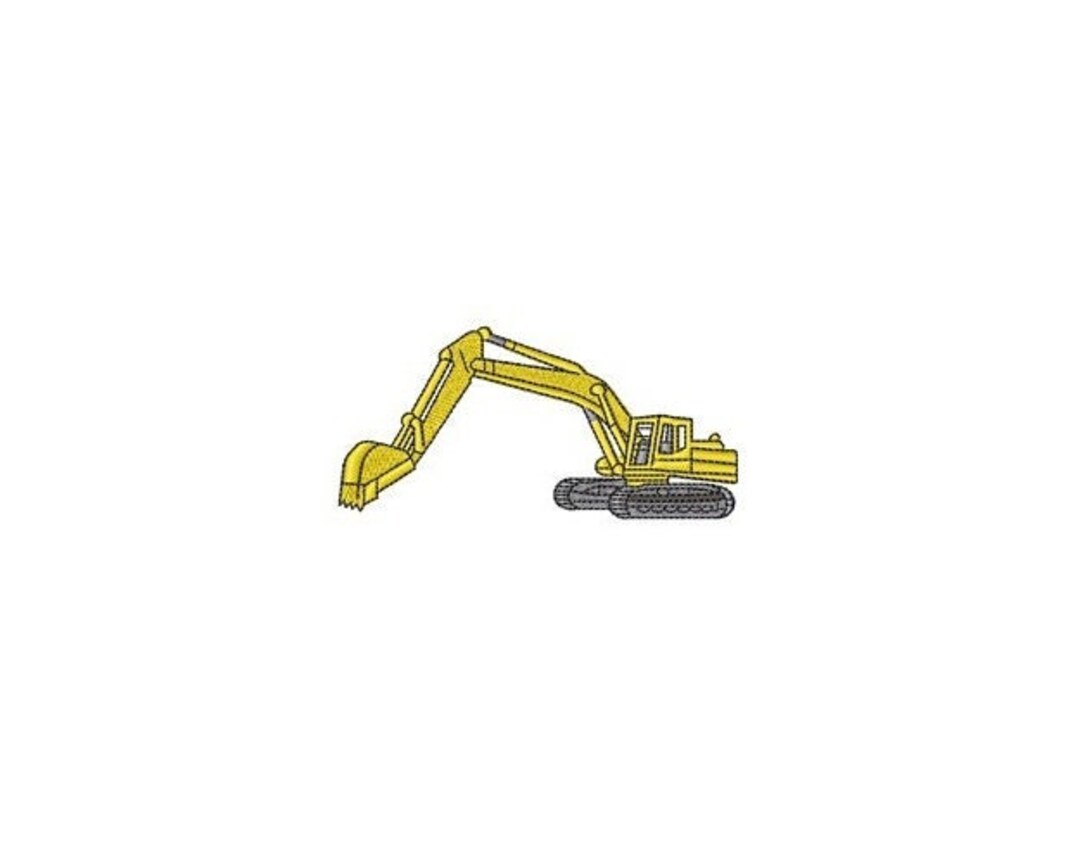 Small Excavator - Machine Embroidery Design - Etsy