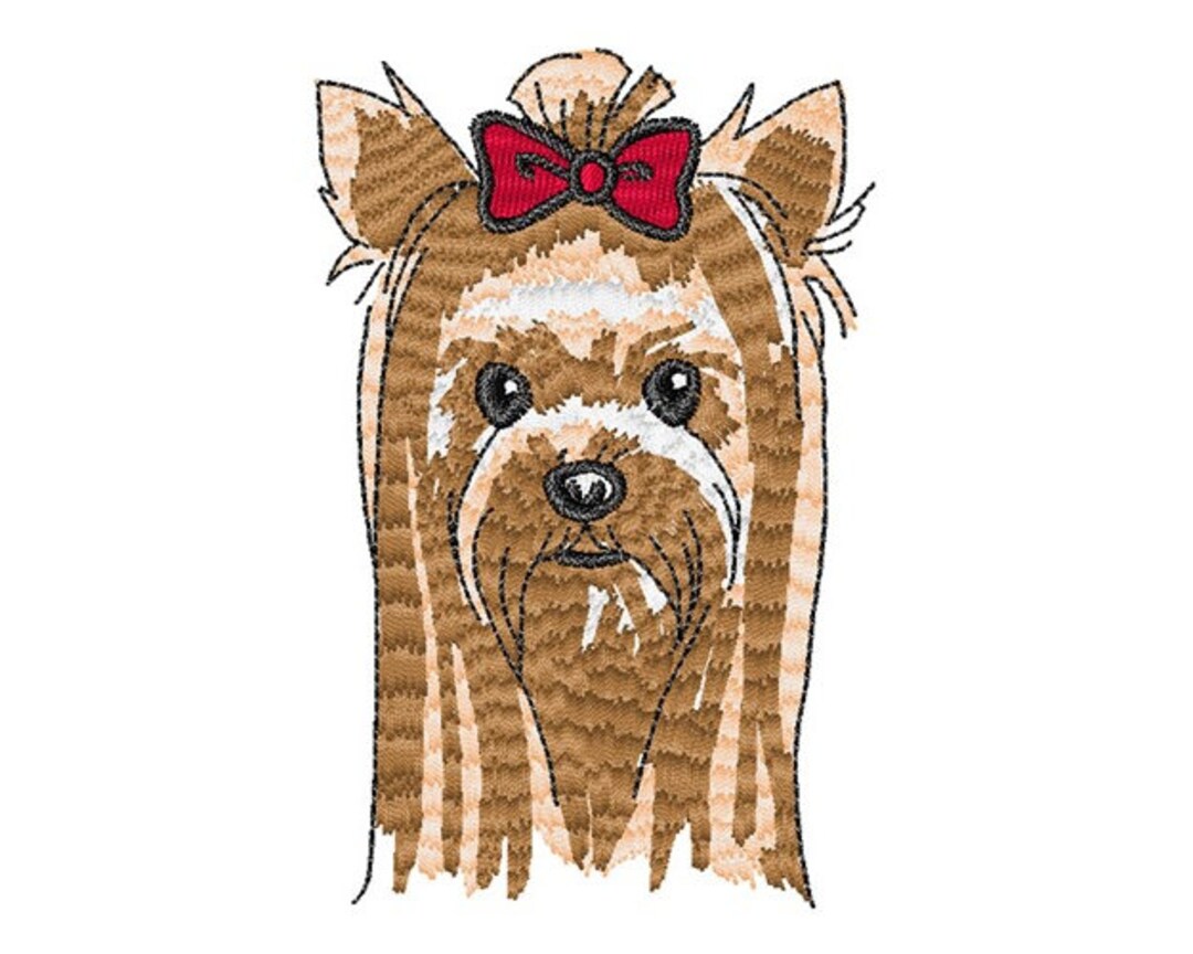 Yorkshire Terrier Machine Embroidery Design - Etsy