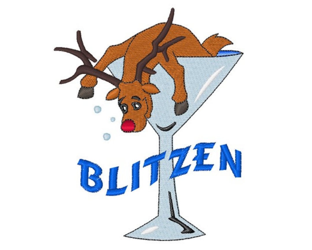 Blitzen Reindeer - Machine Embroidery Design - Etsy
