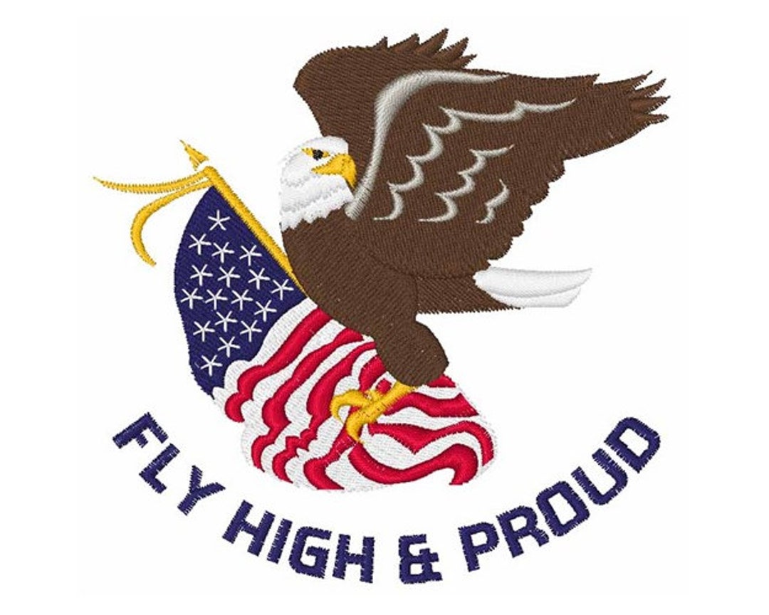 Fly High and Proud Machine Embroidery Design - Etsy