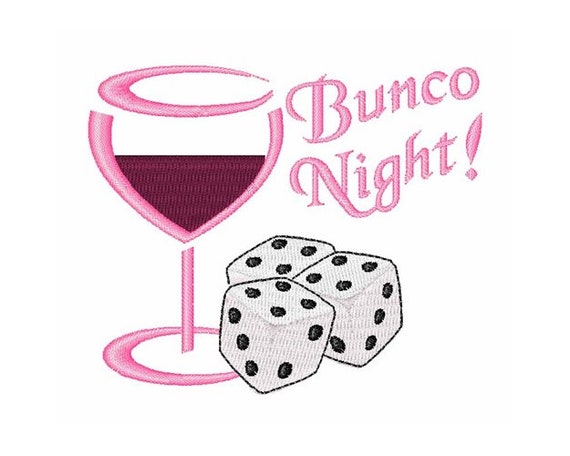 Bunco Night Machine Embroidery Design - Etsy