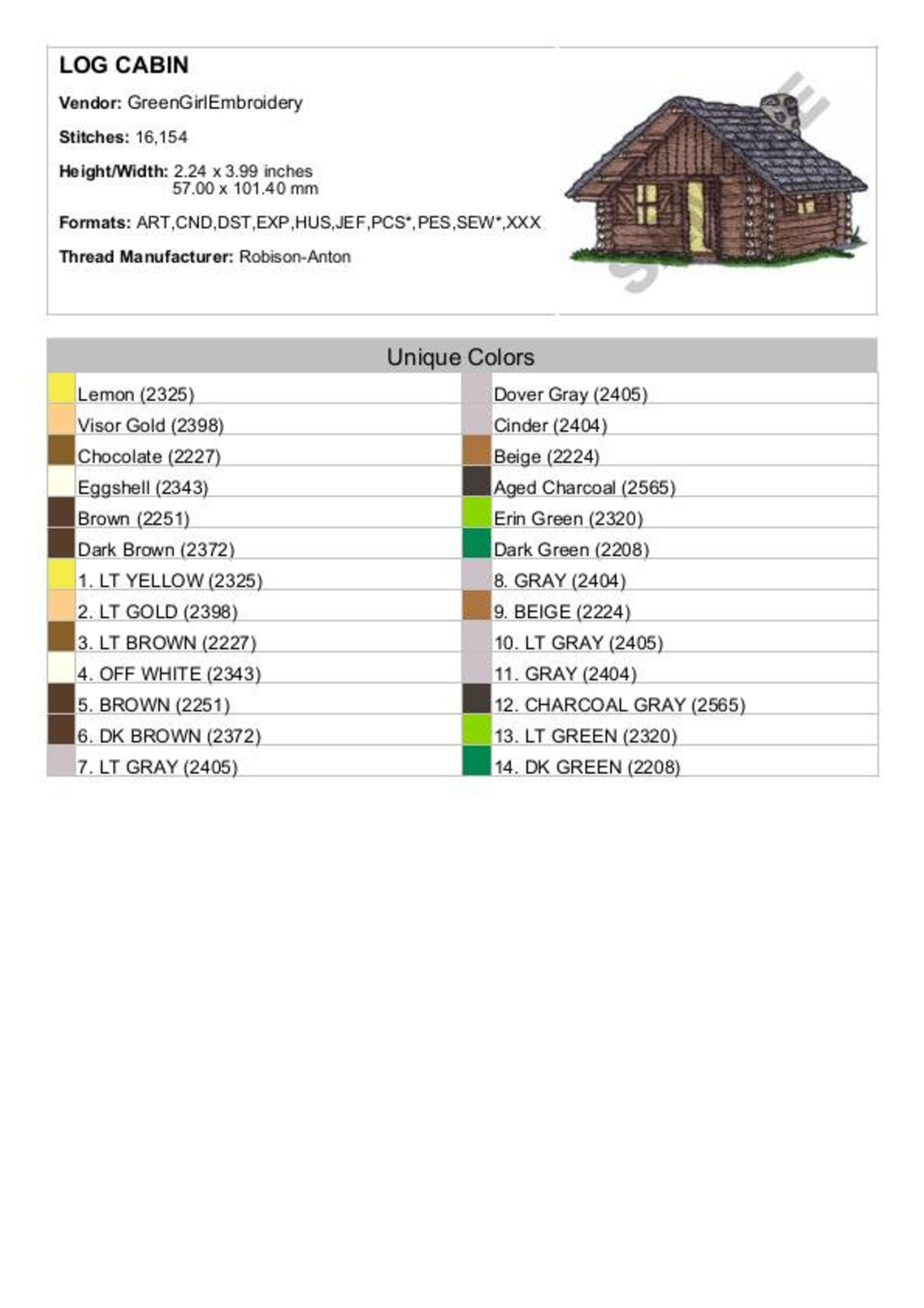 Log Cabin Machine Embroidery Design - Etsy