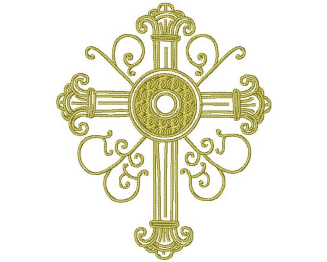 Ornate Cross - Machine Embroidery Design - Etsy