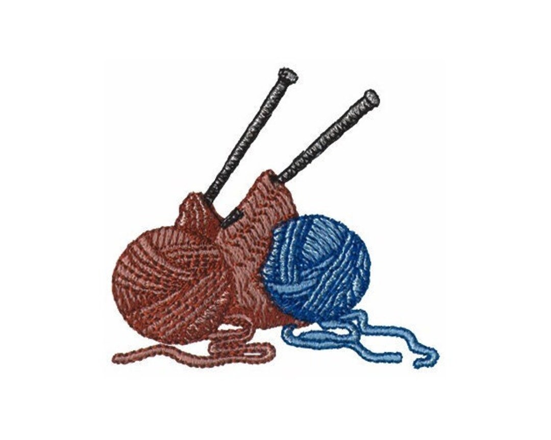 Yarn and Crochet Needles - Machine Embroidery Design - Etsy