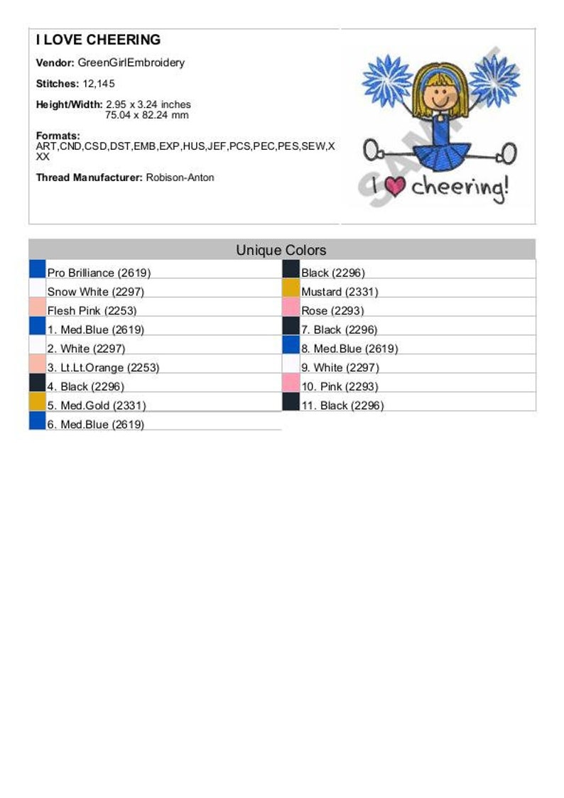 I Love Cheering Machine Embroidery Design - Etsy