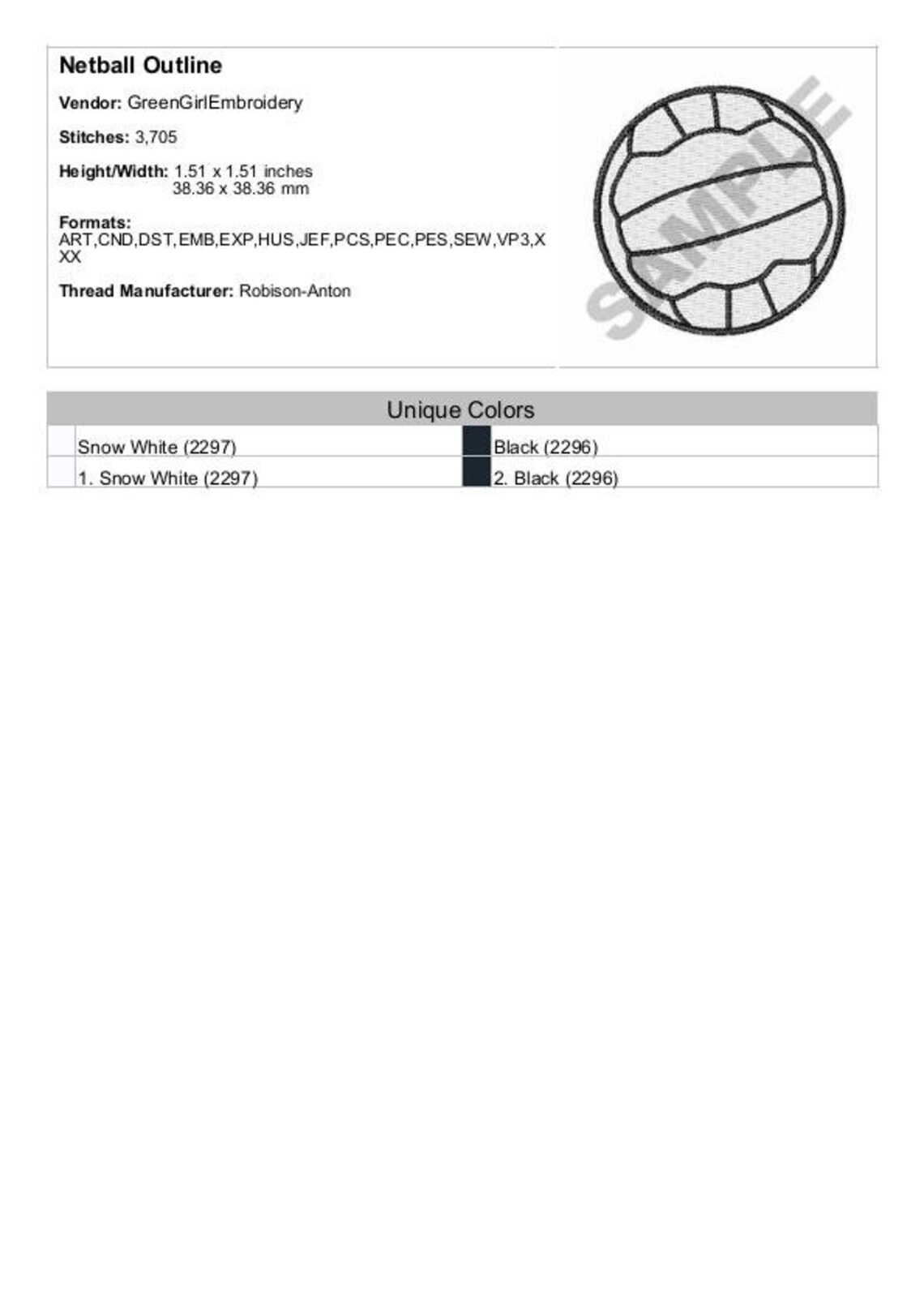 Netball Outline Machine Embroidery Design - Etsy