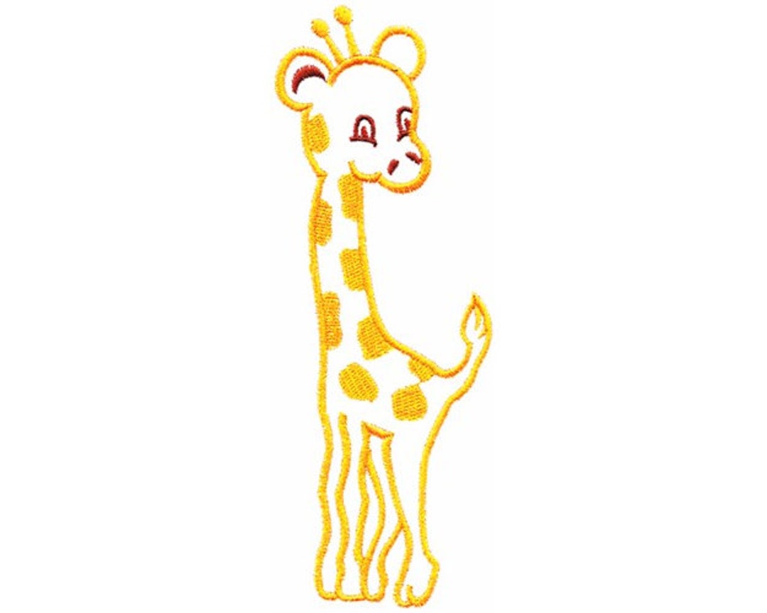 Giraffe Outline - Machine Embroidery Design - Etsy