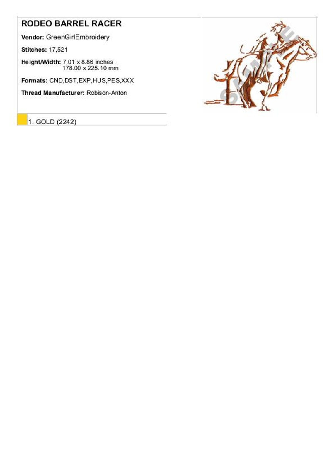 Rodeo Barrel Racer Machine Embroidery Design - Etsy