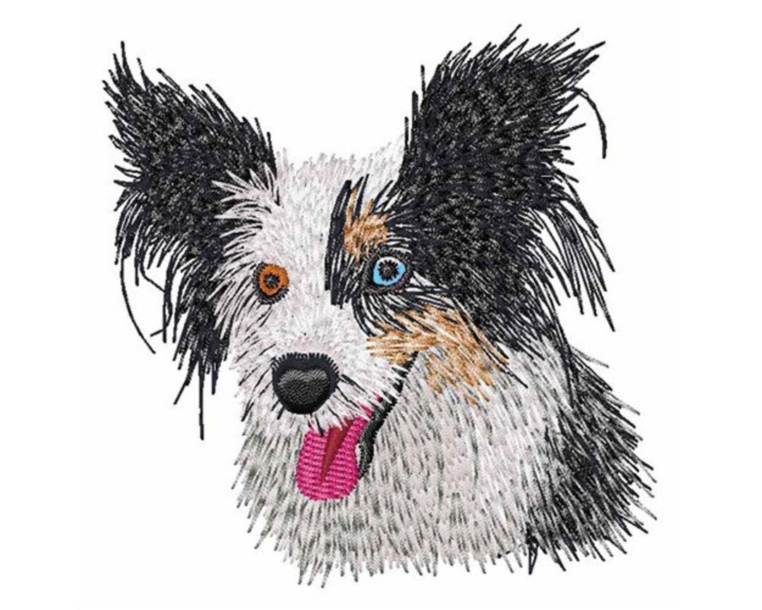 Mini Australian Shepherd Machine Embroidery Design - Etsy