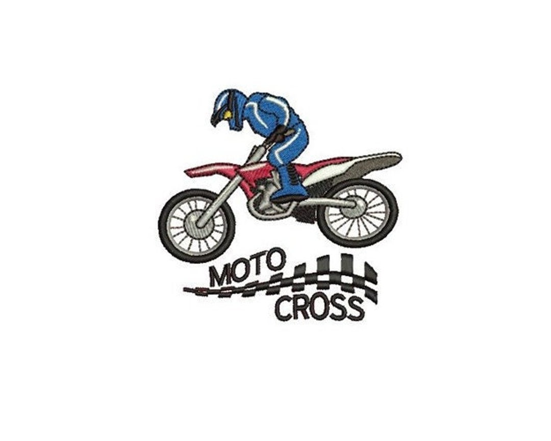 Motocross Racing - Machine Embroidery Design - Etsy