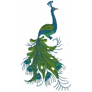 Peacock - Machine Embroidery Design - Etsy
