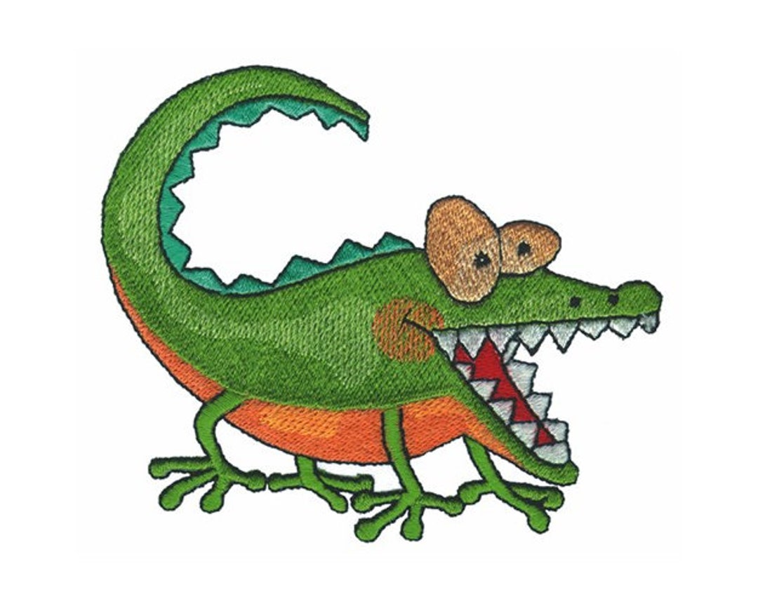 Crazy Gator Machine Embroidery Design - Etsy