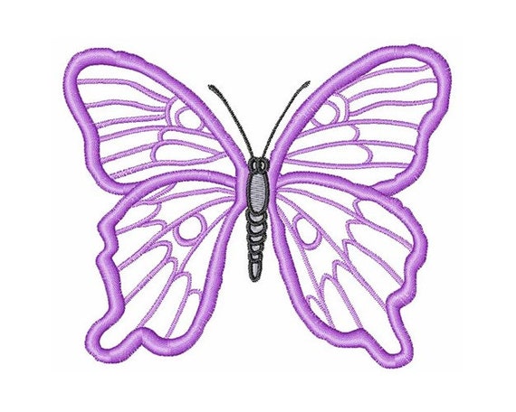 Butterfly Applique Machine Embroidery Design - Etsy