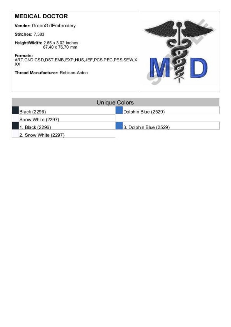 Medical Doctor - Machine Embroidery Design - Etsy