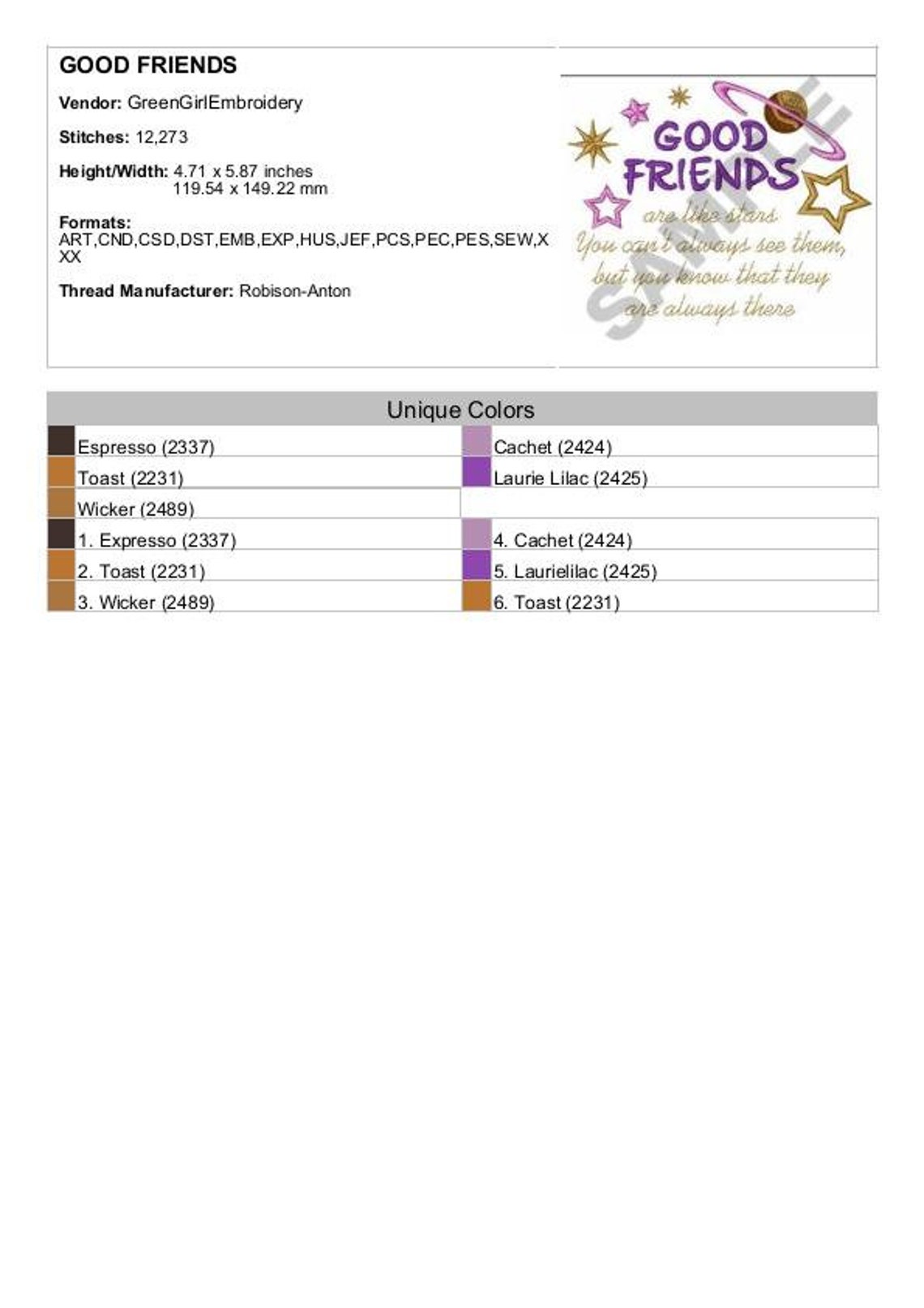 Good Friends Machine Embroidery Design - Etsy