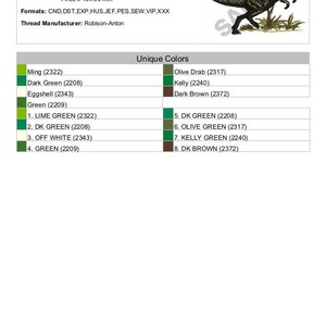 Velociraptor Machine Embroidery Design - Etsy