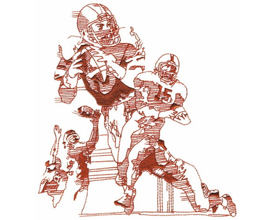Football Players - Machine Embroidery Design - Etsy