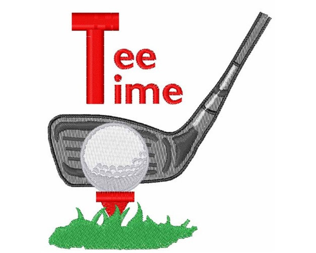 Tee Time Machine Embroidery Design - Etsy