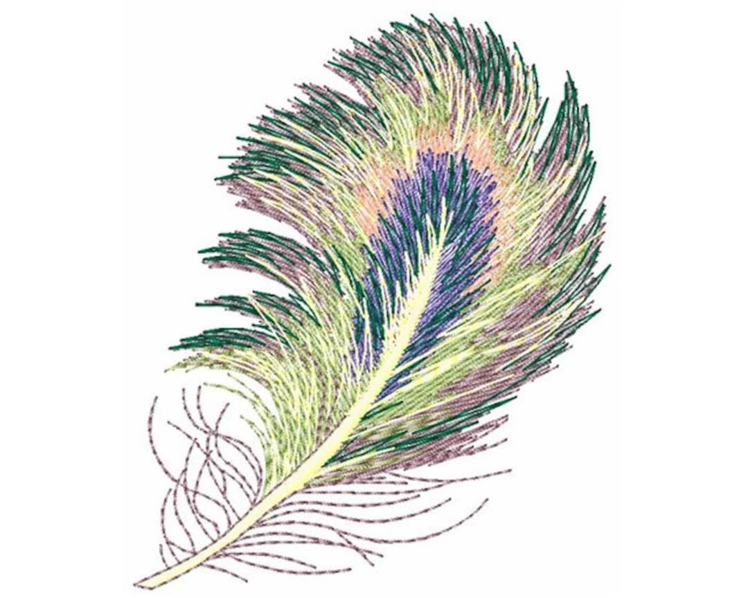 Fancy Feather - Machine Embroidery Design - Etsy