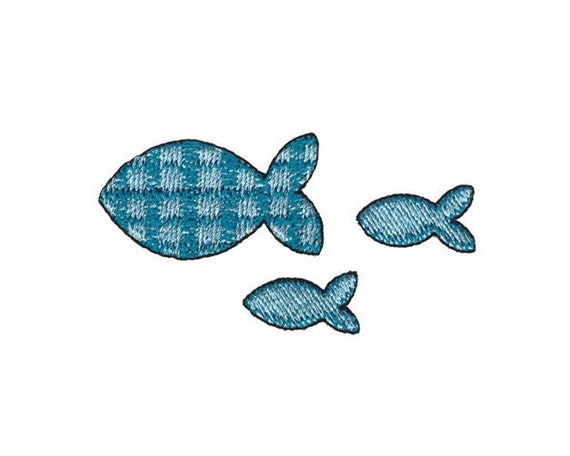 Gingham Fish Machine Embroidery Design - Etsy