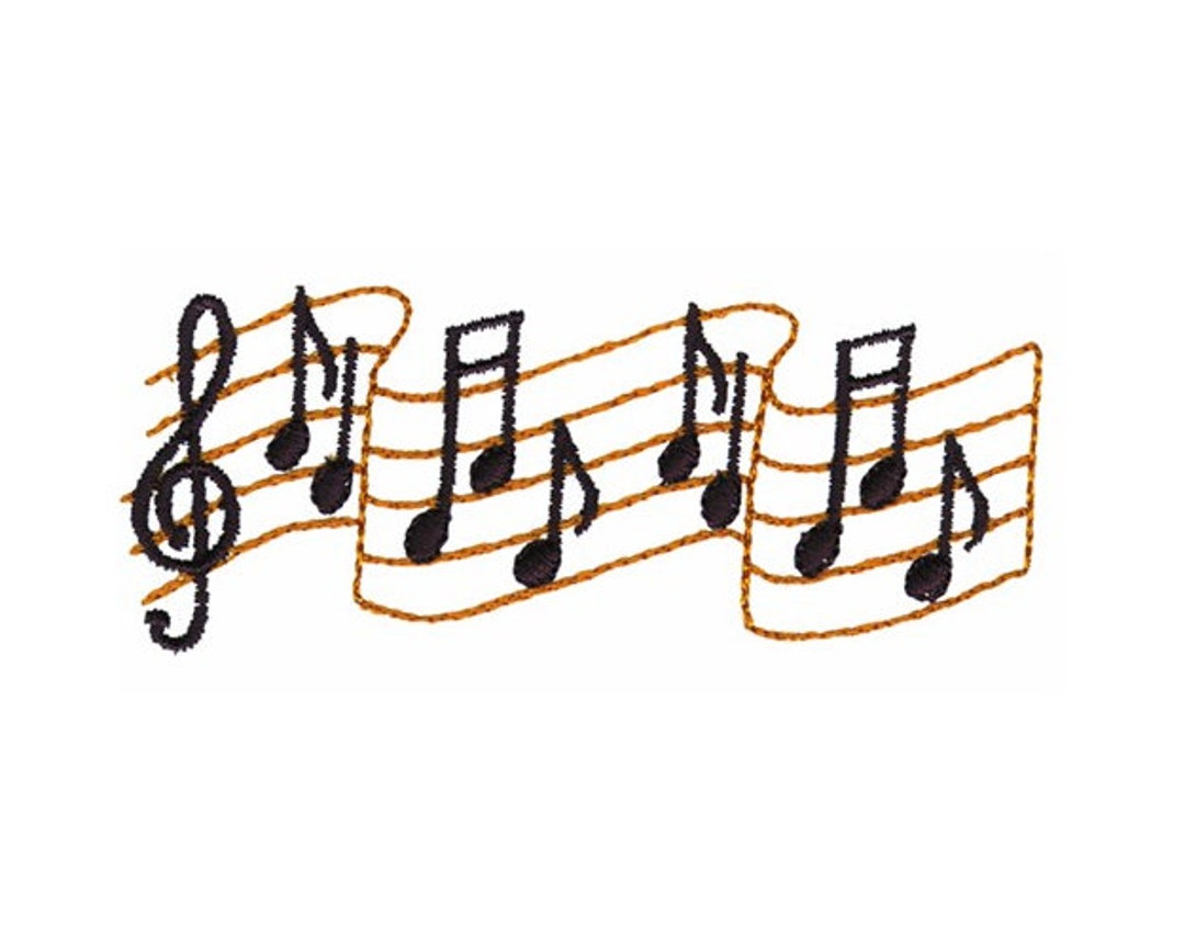 Music Border - Machine Embroidery Design - Etsy