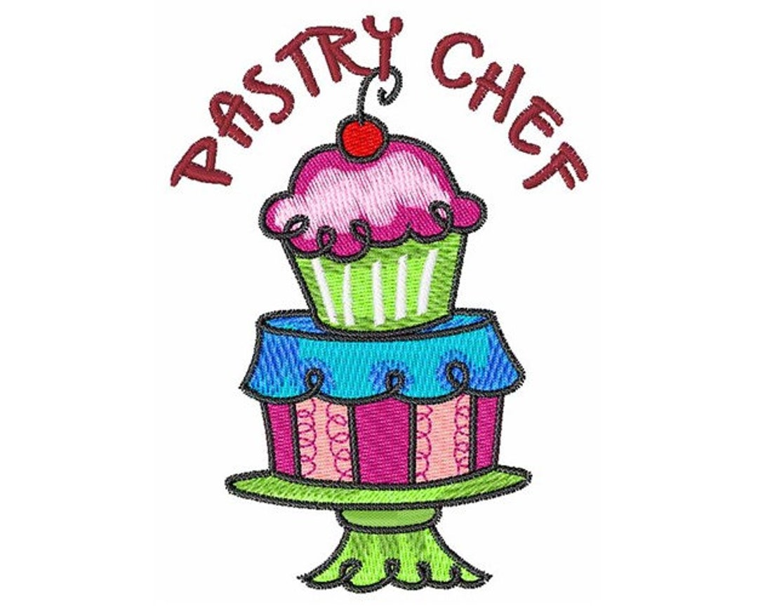 Pastry Chef Machine Embroidery Design - Etsy