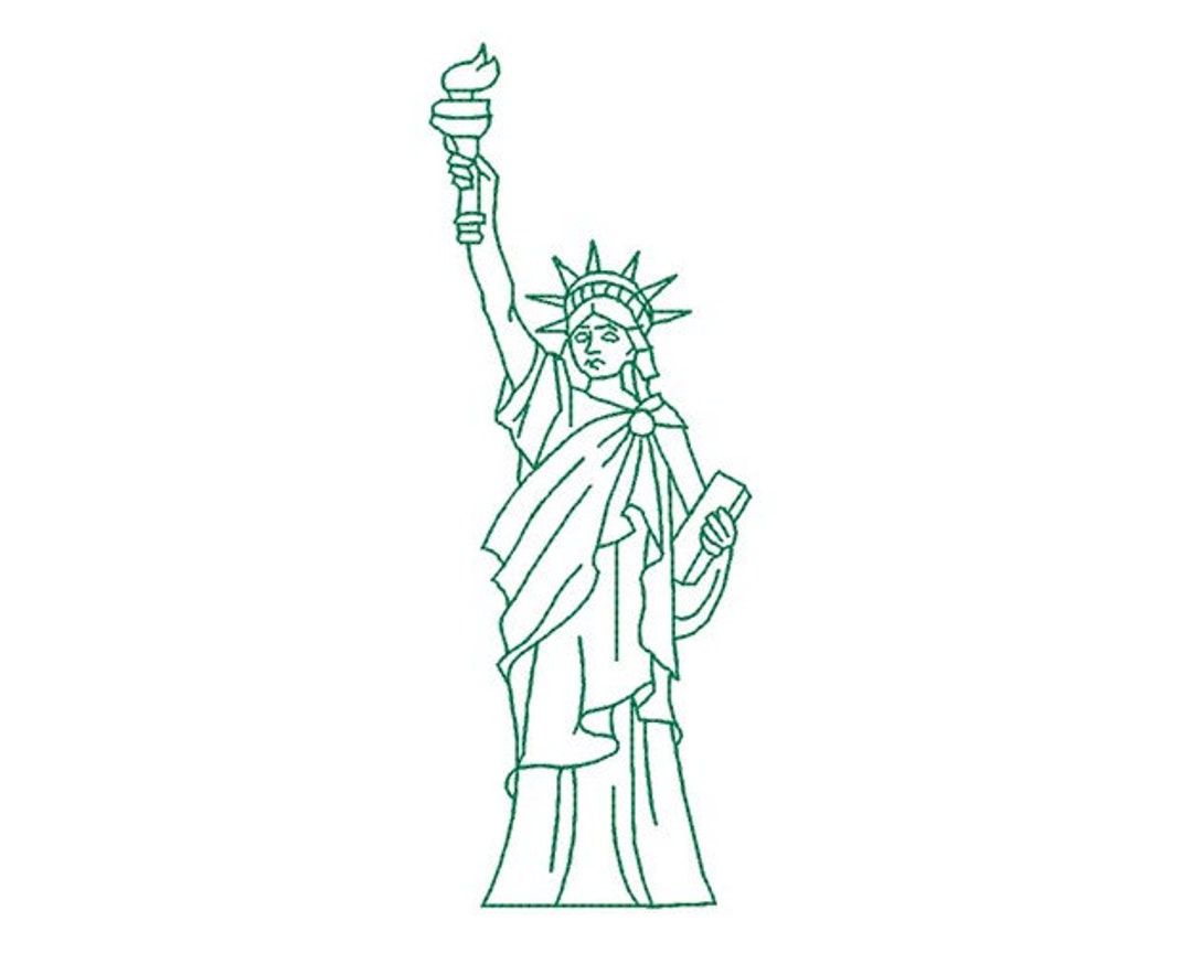 Statue of Liberty - Machine Embroidery Design - Etsy